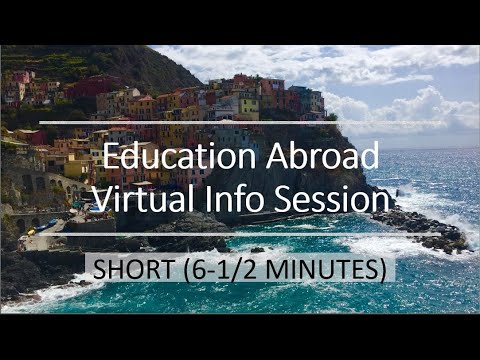Study Abroad Virtual Info Session (Short Version)