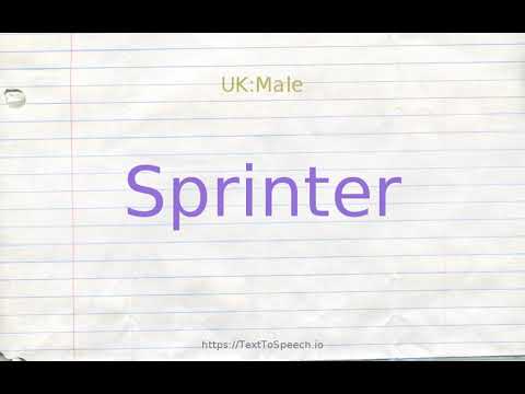 How to pronounce sprinter