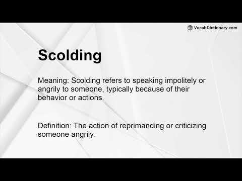 Scolding Meaning
