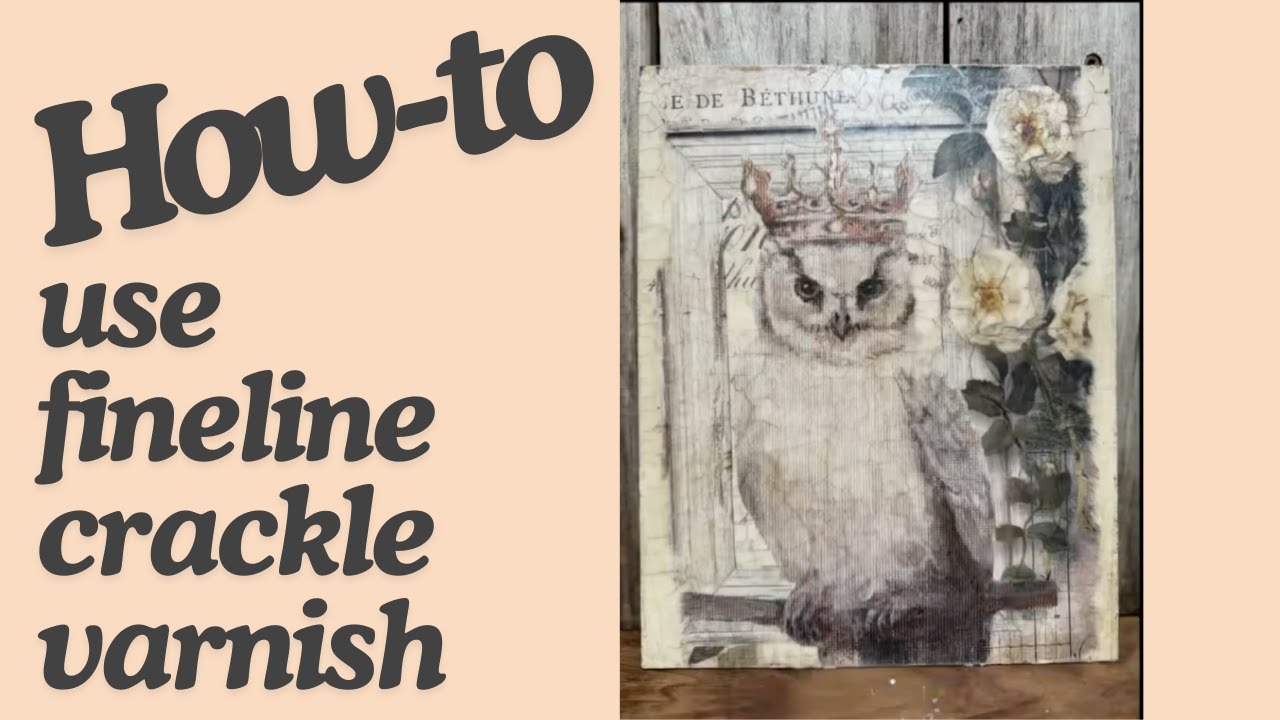 How to use Pentart Fineline Crackle Varnish