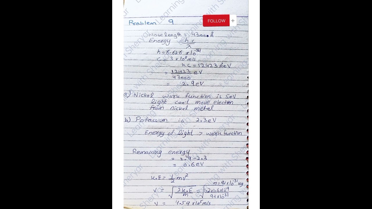 Solid State Physics By M.A. Wahab || Chapter 15 || Numericals || LearningwithSheryar