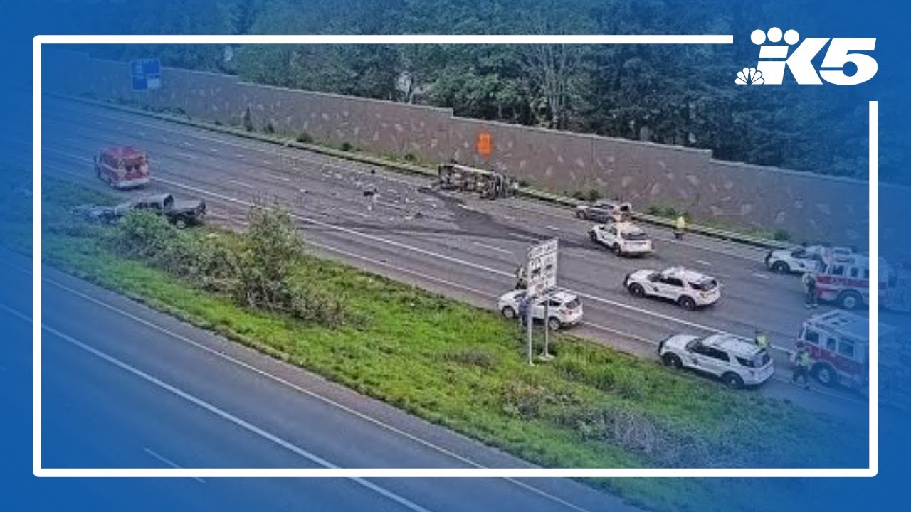 I-90 reopens after crash injures 4 people in Bellevue