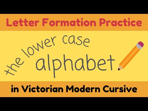 Victorian Modern Cursive - Letter Formation Review - Lower Case