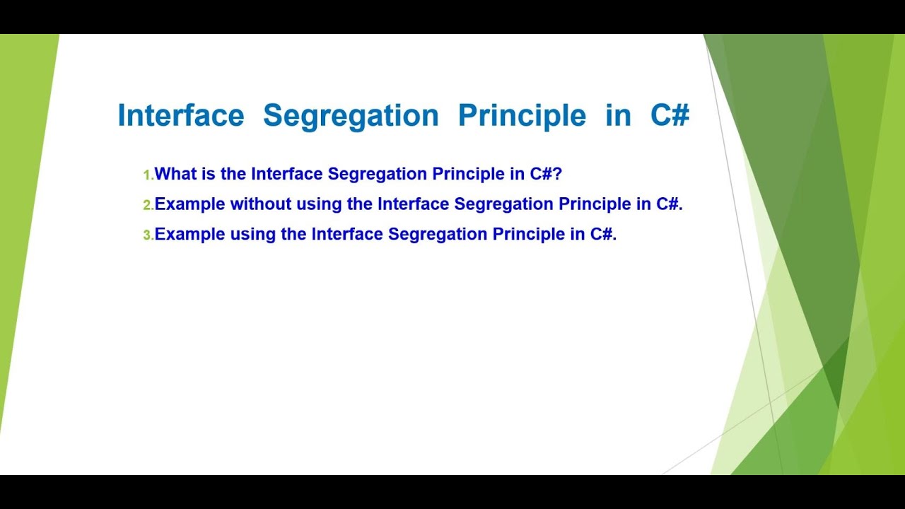 Interface Segregation Principle in C# with Examples | ISP in SOLID | ISP in C#