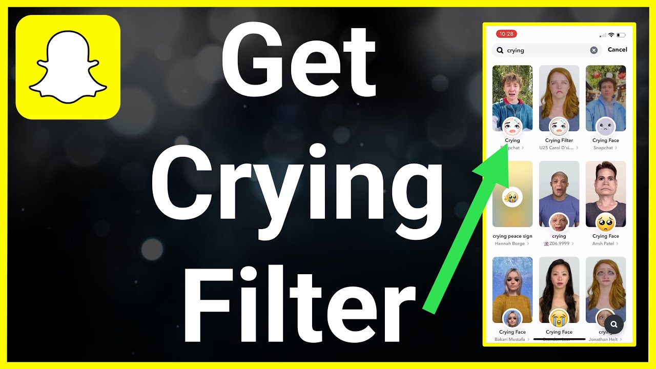 How To Get Crying Filter On Snapchat