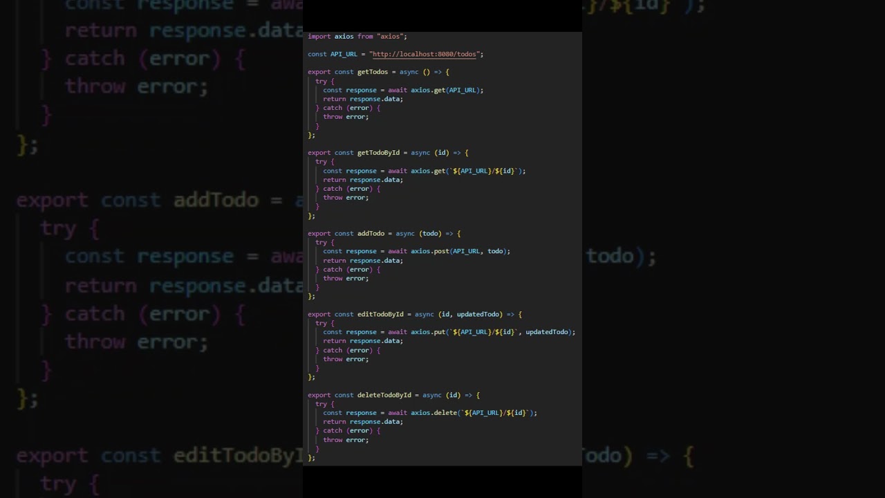 api.js file | axios file to create connection between spring boot and react with code in description
