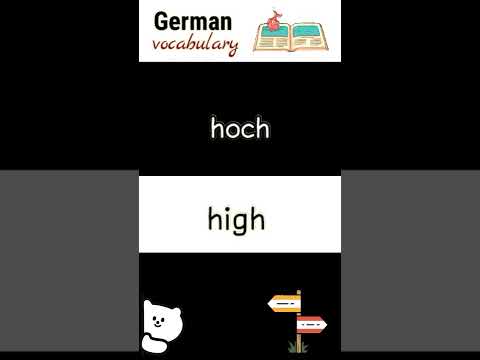 hoch (high) | German language vocabulary