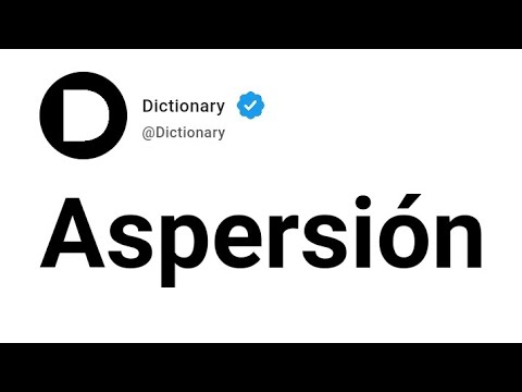 Aspersión Meaning In English