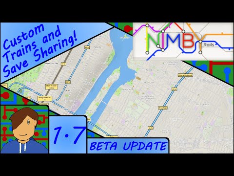 Custom Trains and Sharing Saves! | with WORLD DOWNLOAD! | NIMBY Rails 1.7 Beta