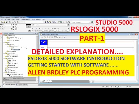 RSLOGIX 5000/LOGIX DESIGNER SOFTWARE INTRODUCTION PART-1 #ALLENBRADLEY #PLC