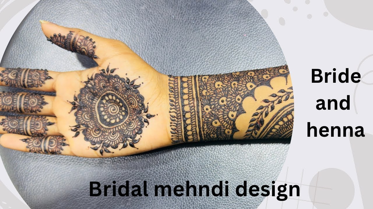 Simple full hand mehndi design for brides