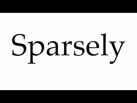 How to Pronounce Sparsely