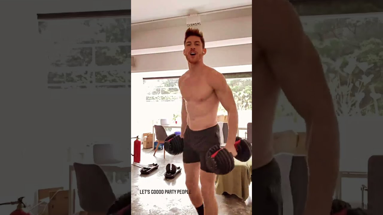 Hot muscle boy (Ginger) workout video