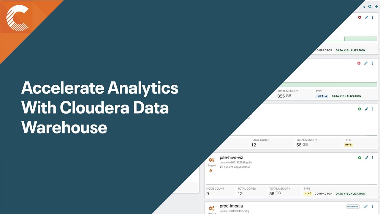 Accelerate analytics with Cloudera Data Warehouse