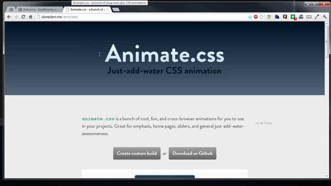 Tutorial: Easy CSS Animations with Animate.css