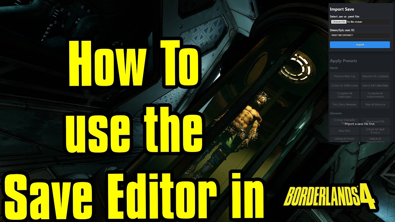 How to Use Borderlands 4 Save Editor On PC only