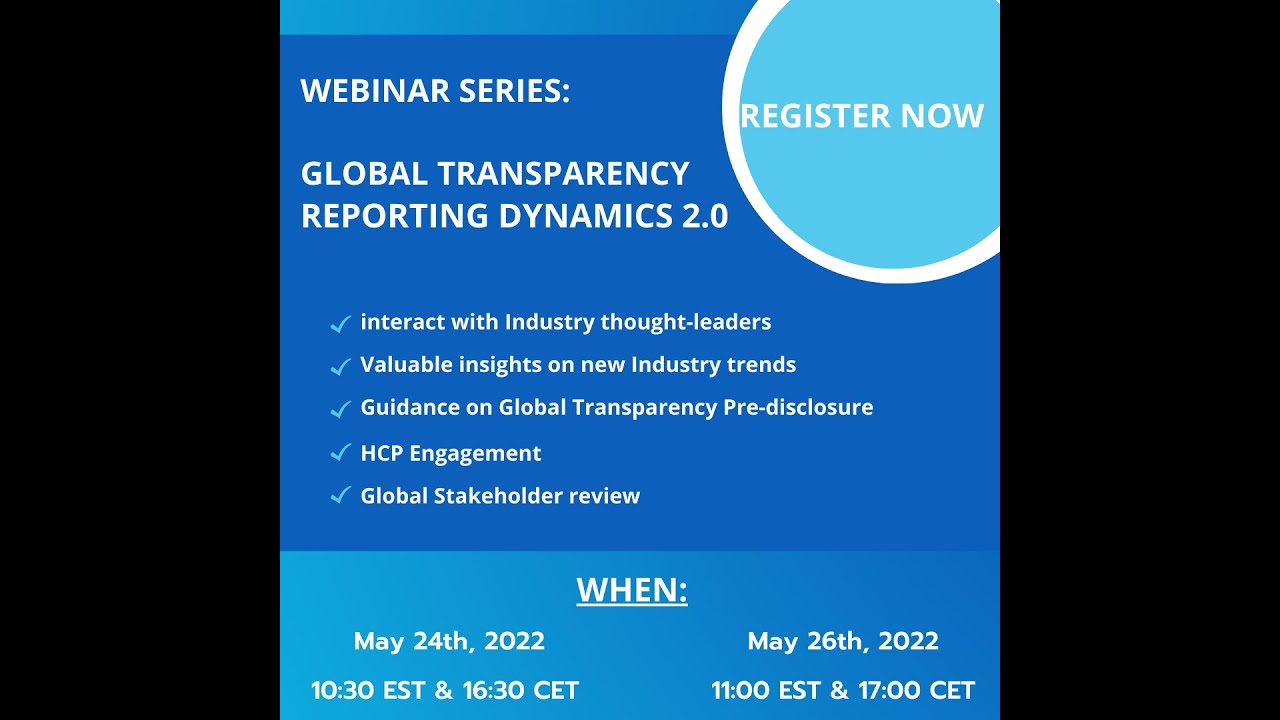 Webinar: Global Transparency Reporting Dynamics 2.0