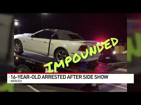 Teen arrested following illegal sideshow in Merced, California