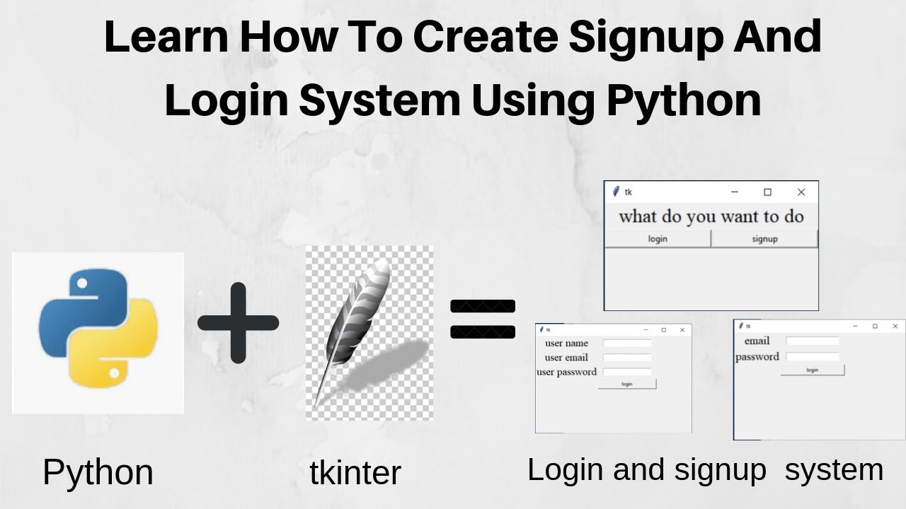 How To Create GUI Login And Signup System Using Python ||Part 2 : Login