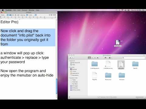 Hide menubar on mac
