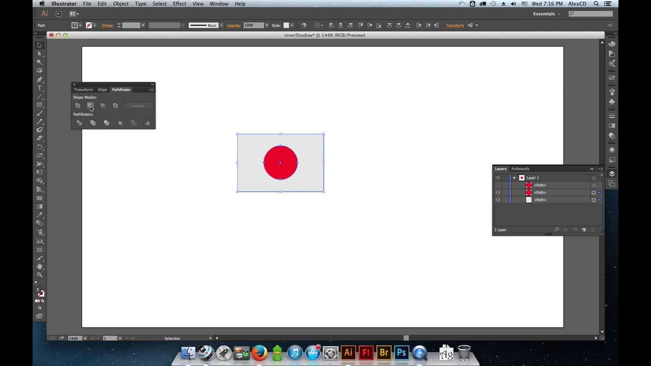 Create a inner shadow effect in Illustrator CC