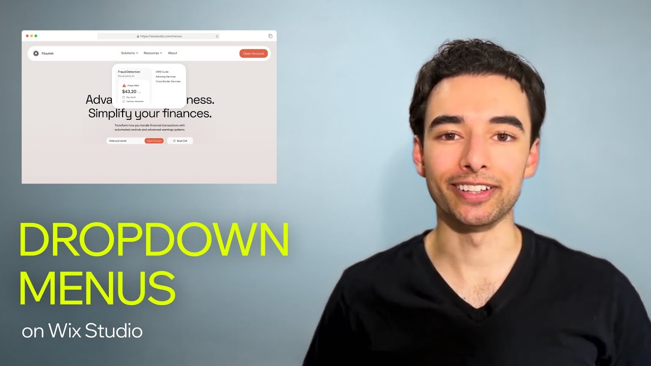 Create interactive dropdown menus | Wix Studio