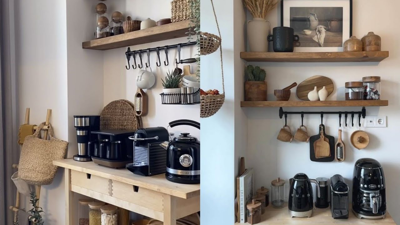 Top 100+ Coffee corner ideas for small spaces | Coffee corner bar decor | home coffee corner #coffee