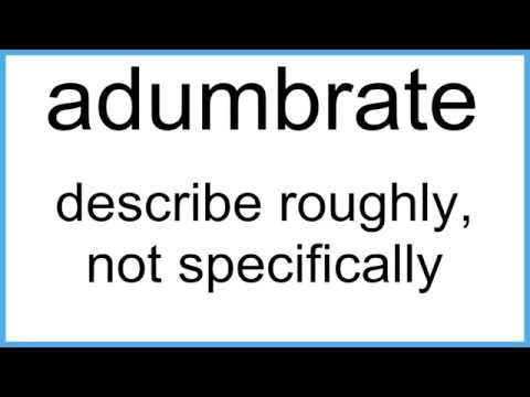 adumbrate      The New English Dictionary meaning | Vocabulary for Kids | Children's Dictionary