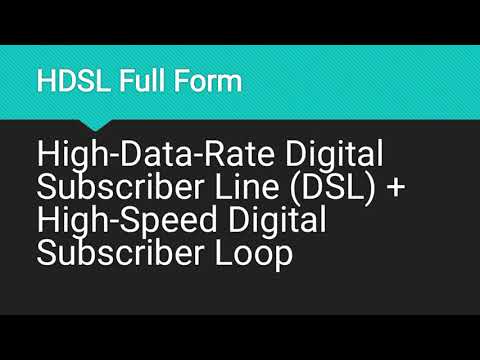 Full form of HDSL-Computer Terms