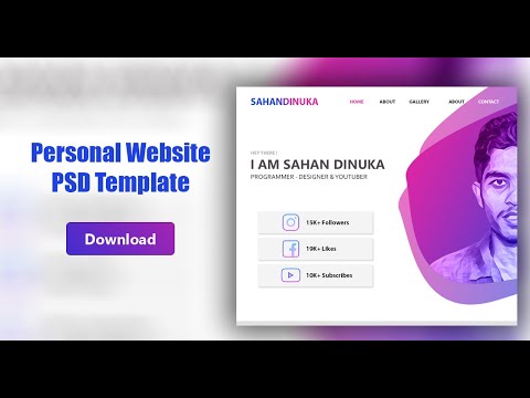 SAHAN DINUKA Personal PSD Website Template Free Download | Sinhala | SD Official SL