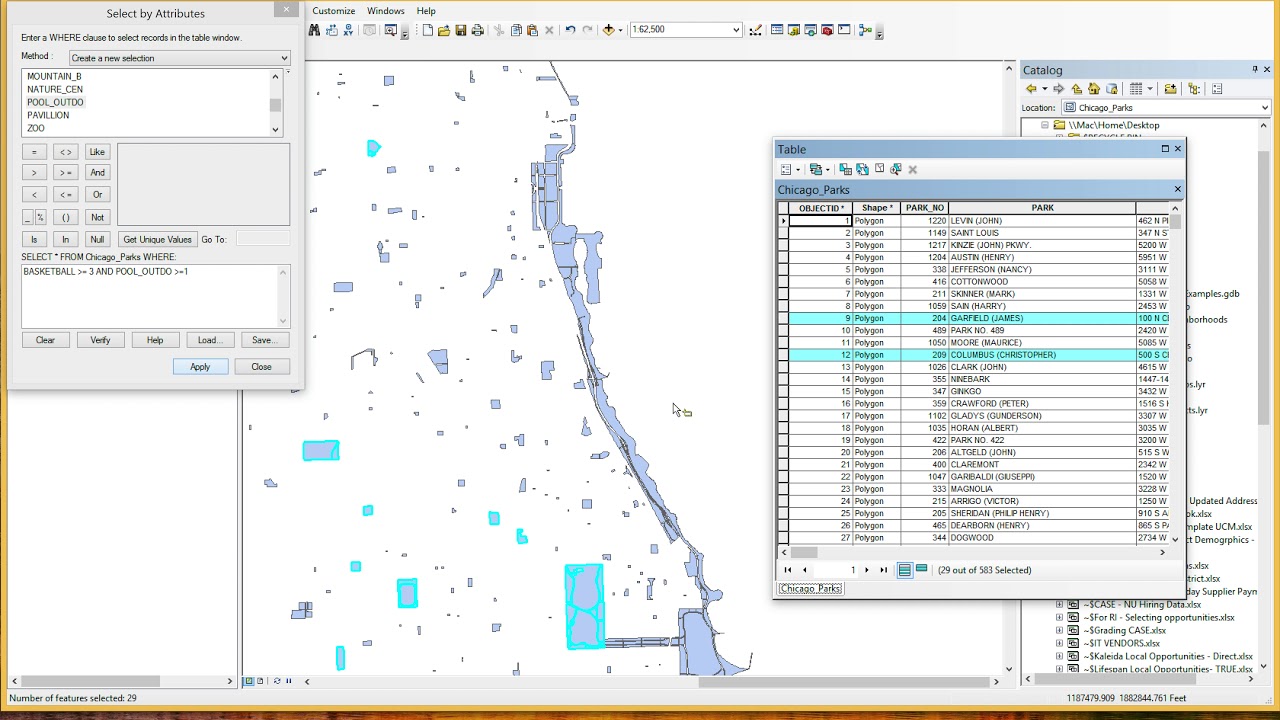 Selections in ArcPro (Part II - Select by Attribute; Select by Location)