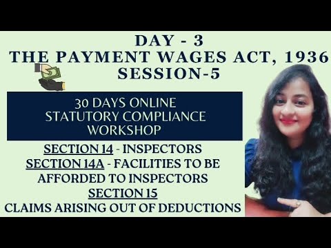 The Payment of Wages Act 1936 | Session 5 | Section 14 to 15 #statutorycompliance #readytogetupdate