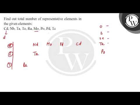 Find out total number of representative elements in the given elements: \( \mathrm{Cd}, \mathrm{....