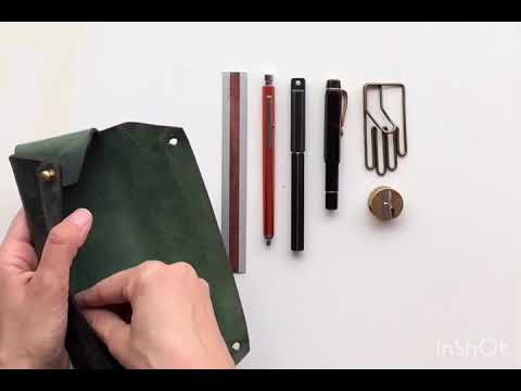 The Student Leather Pencil Case