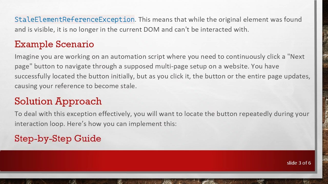 How to Fix StaleElementReferenceException in Python Selenium