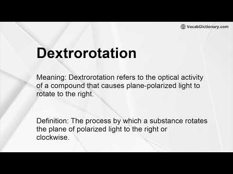 Dextrorotation Meaning