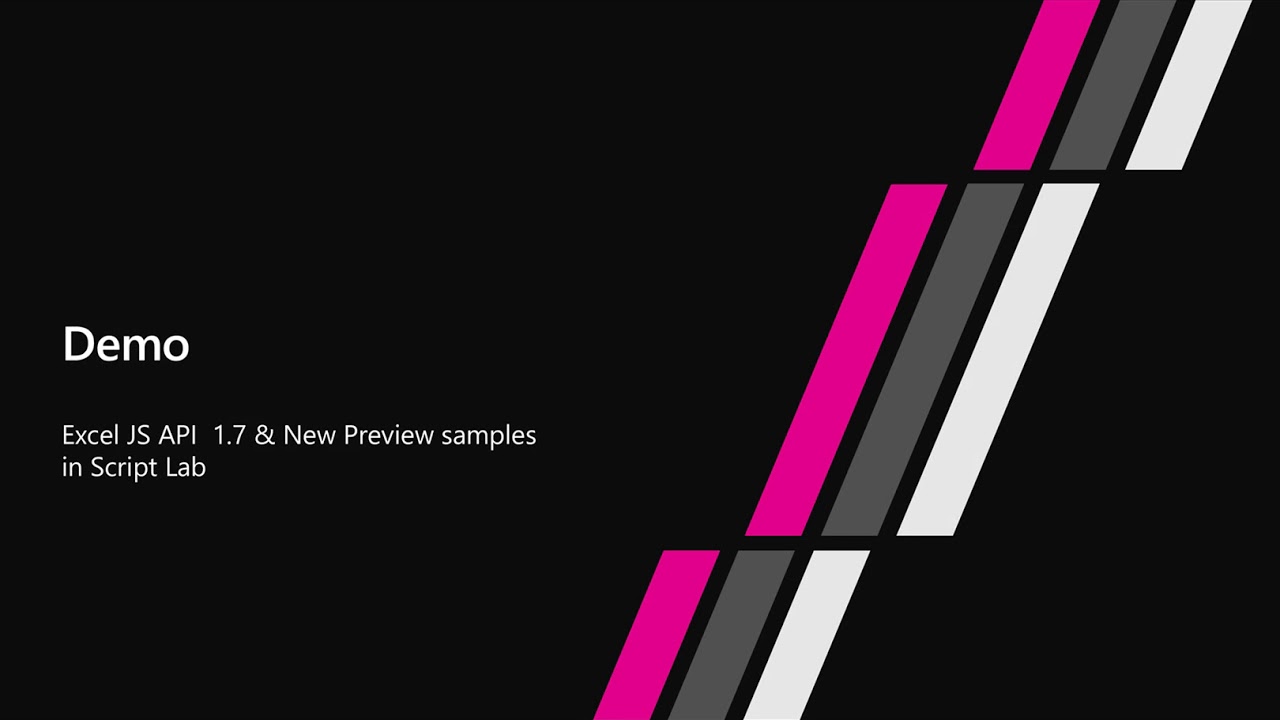 Excel JavaScript API Update