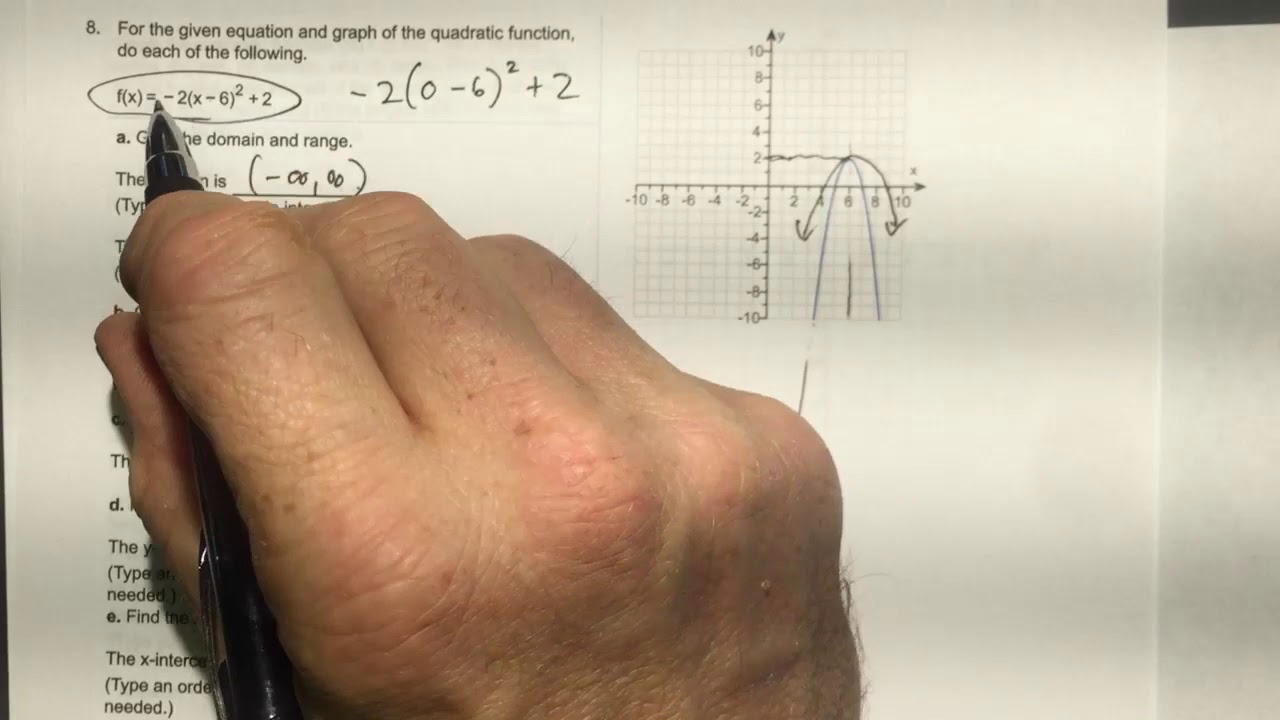 COLLEGE ALGEBRA: QUADRATIC FUNCTIONS AND MODELS (SECTION 3.1)