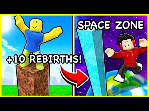 I Got 10 REBIRTHS and went to SPACE! +1 Blocks Every Second (Roblox)