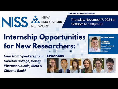 Internship Opportunities for New Researchers (11/07/2024)