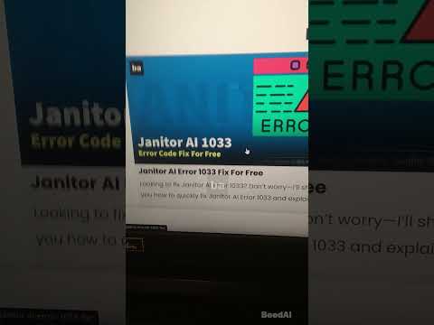 Janitor AI Error 1033 Fix For Free #janitorai