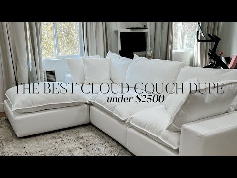 The Most Affordable Restoration Hardware Cloud Couch Dupe Under $2500 | How to Clean a White Couch