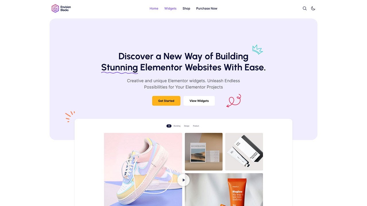 Envision Blocks installation and demo import