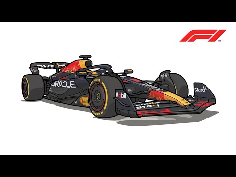 How to draw RB19 F1 / drawing red bull formula 1 2023 car step by step