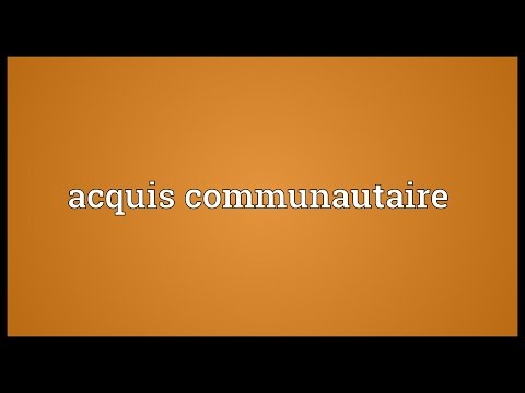 Acquis communautaire Meaning