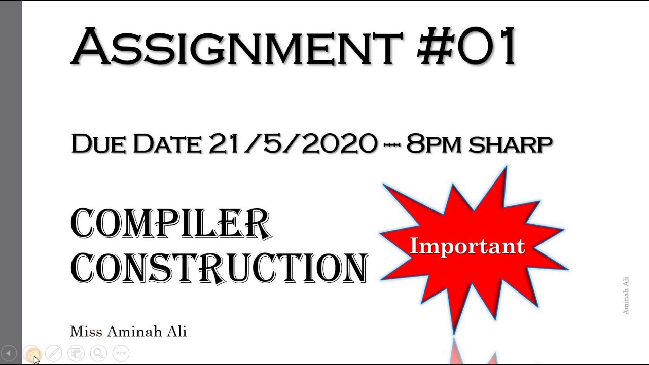Assignment # 01 Compiler Construction