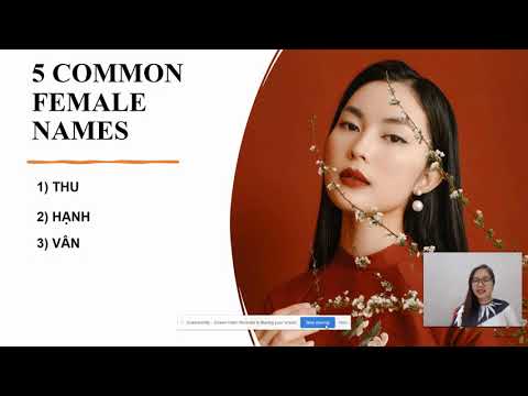 How to pronounce 5 common female names in Vietnamese - Part IV- Northern accent