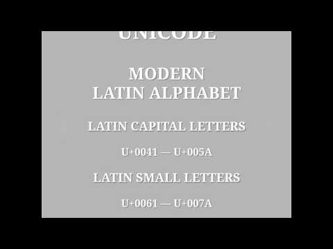 Unicode Modern Latin Alphabet