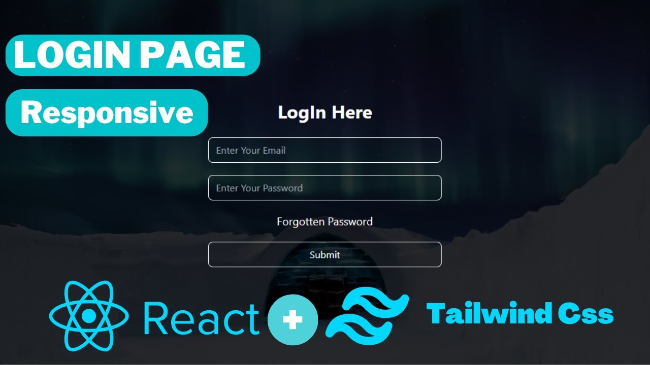 Create Responsive Login Page Using React JS + Tailwind CSS | Form Handling | Login Form