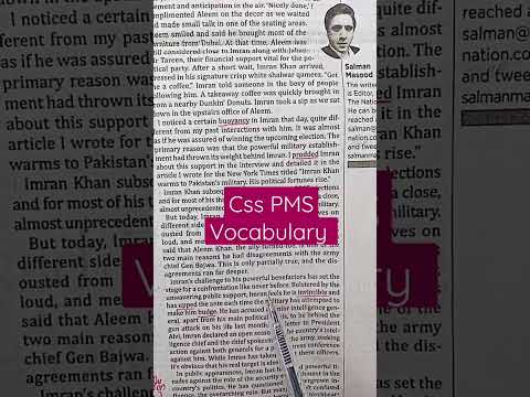 Invincible Meaning and synonym | Newspaper Vocabulary | CSS/PMS Lectures